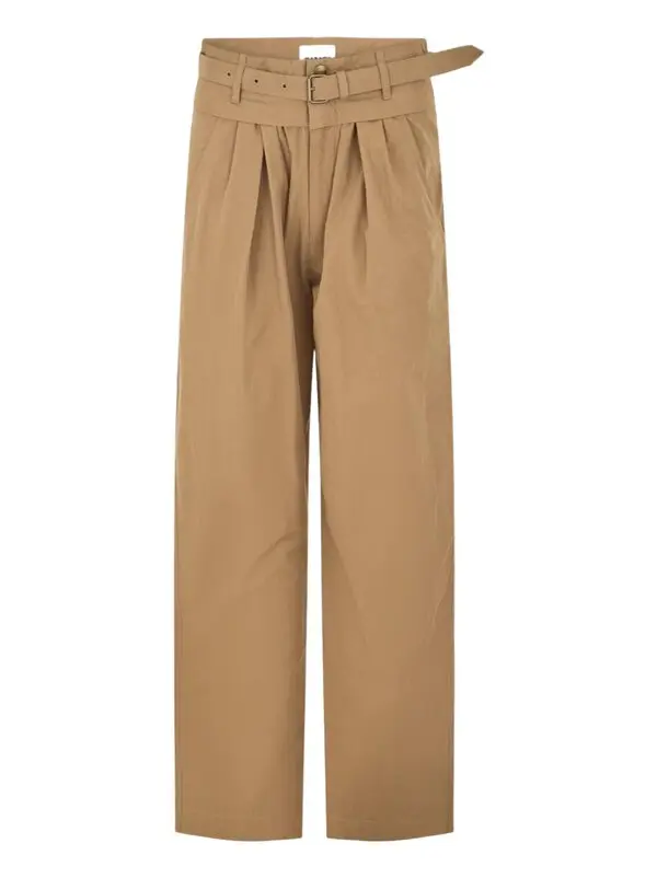 Isabel Marant Étoile Wide-leg Belted Trousers - Green