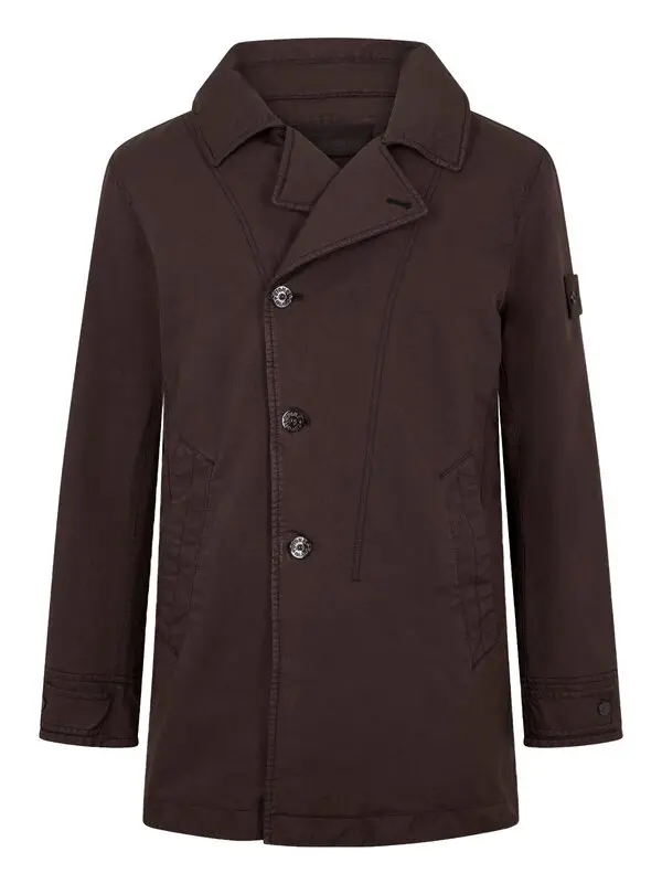 Stone Island Ghost Weather-resistant Peacoat - Black
