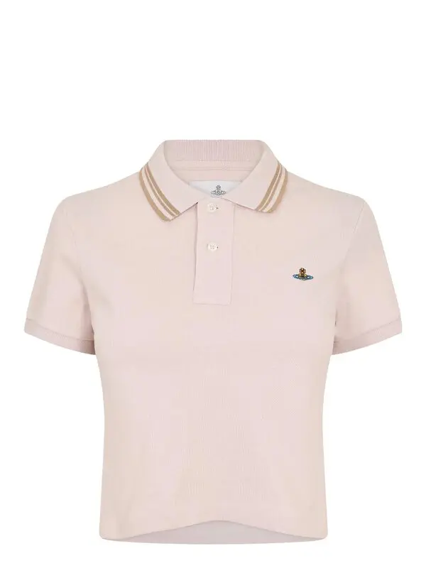 VIVIENNE WESTWOOD Cropped Short Sleeve Polo - Pink