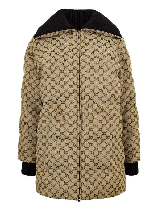 Gucci Monogram Puffer Bomber Jacket - Multicolor