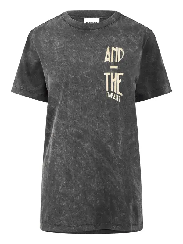 Isabel Marant Étoile Logo Print Crewneck T-shirt - Black