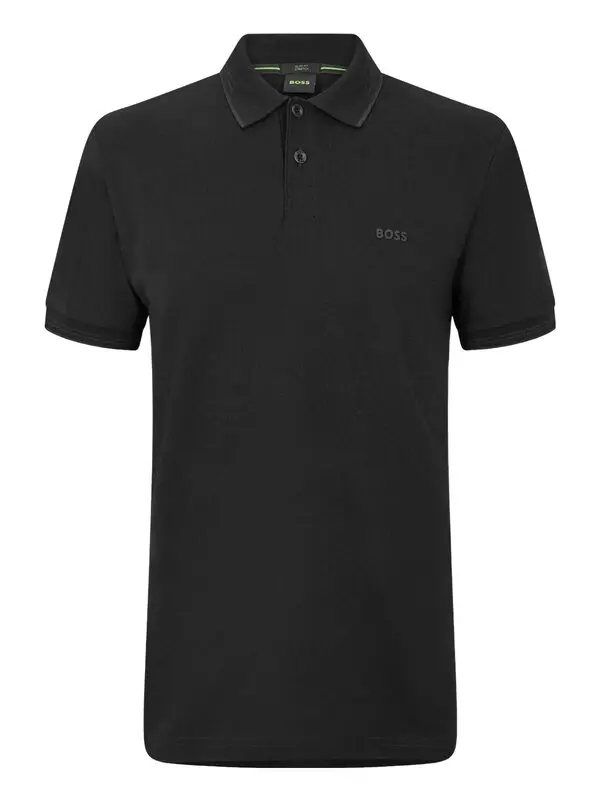 Hugo Boss Logo Short-sleeve Polo Shirt - Black
