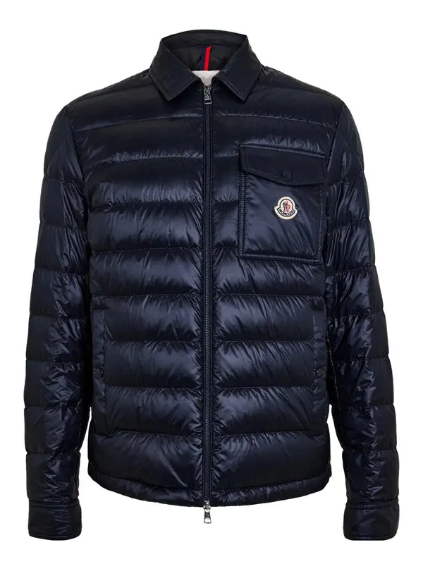 Moncler Quilted Down Shirt Jacket - Black