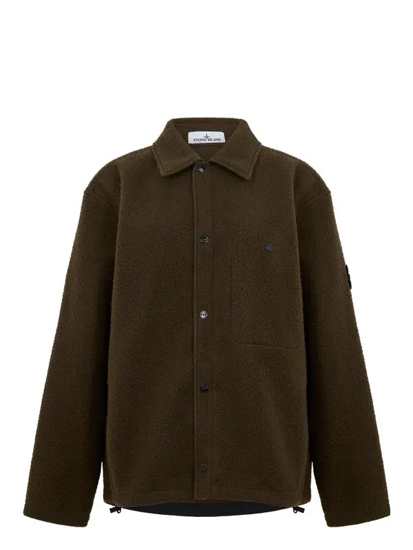 Stone Island Wool Overshirt - Black