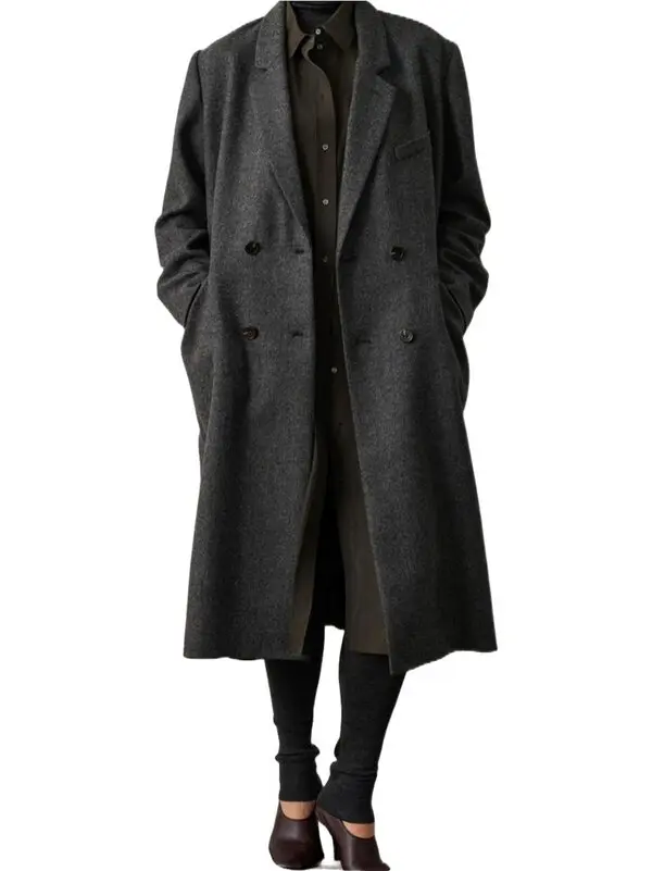 Soeur Double-breasted Coat - Black