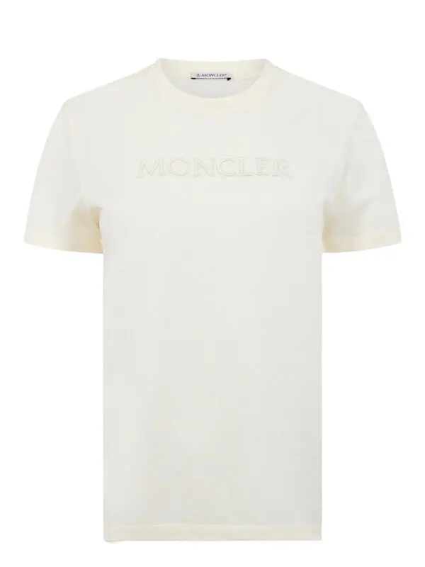 Moncler Embossed Logo T-shirt - White