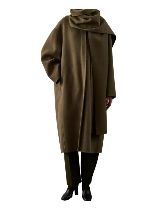 Soeur Long-sleeved Coat With Scarf Detail - No
