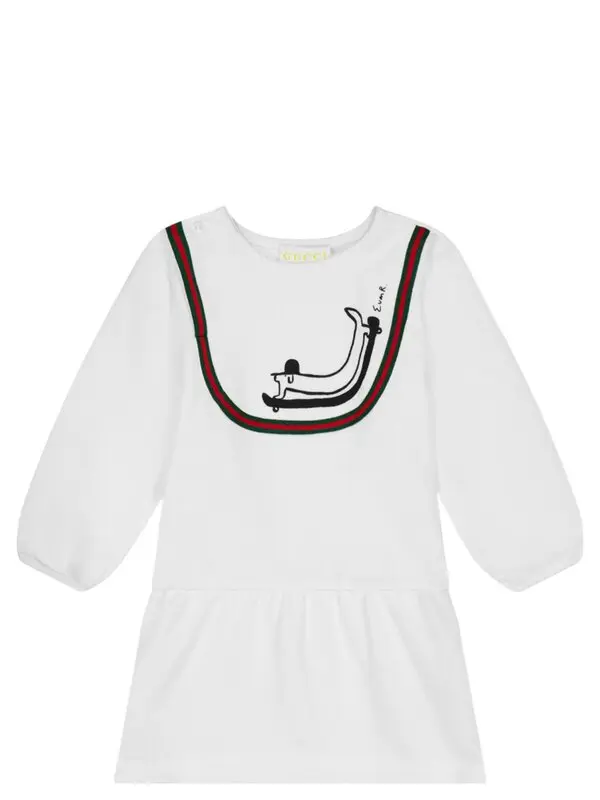 Gucci Printed Pattern Dress - White