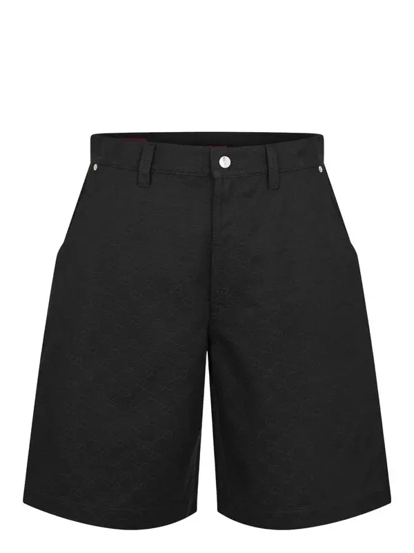 Gucci Jacquard Denim Shorts - Black
