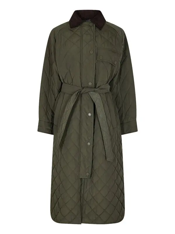Max Mara Quilted Belted Jacket - Black