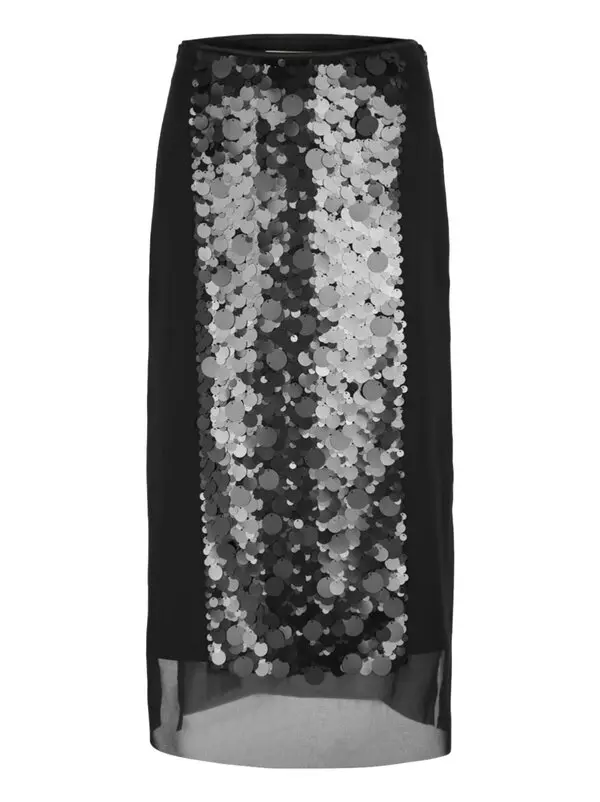 JOSEPH Cambo Sequined Midi Skirt - Black