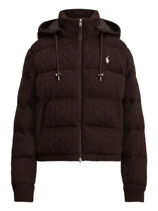 Polo Ralph Lauren Quilted Down Puffer Jacket With Hood - Black