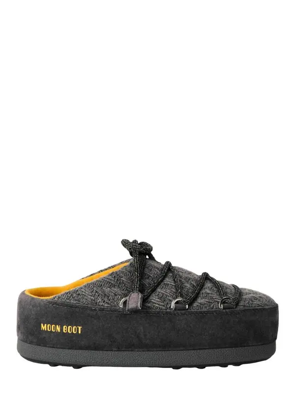 Moon Boot Grey Fashion Mule - Black