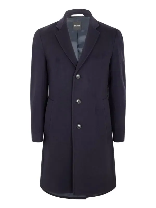 Hugo Boss Single-breasted Classic Coat - Black