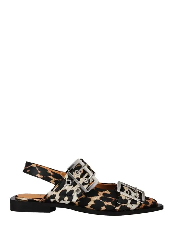 GANNI Buckle Ballerinas - Black