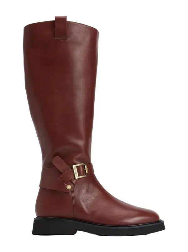 Barbour Knee-high Buckled Boots - Red