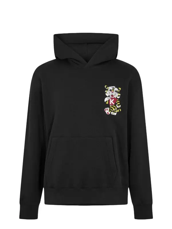 Kenzo Tiger Print Hooded Sweatshirt - Black