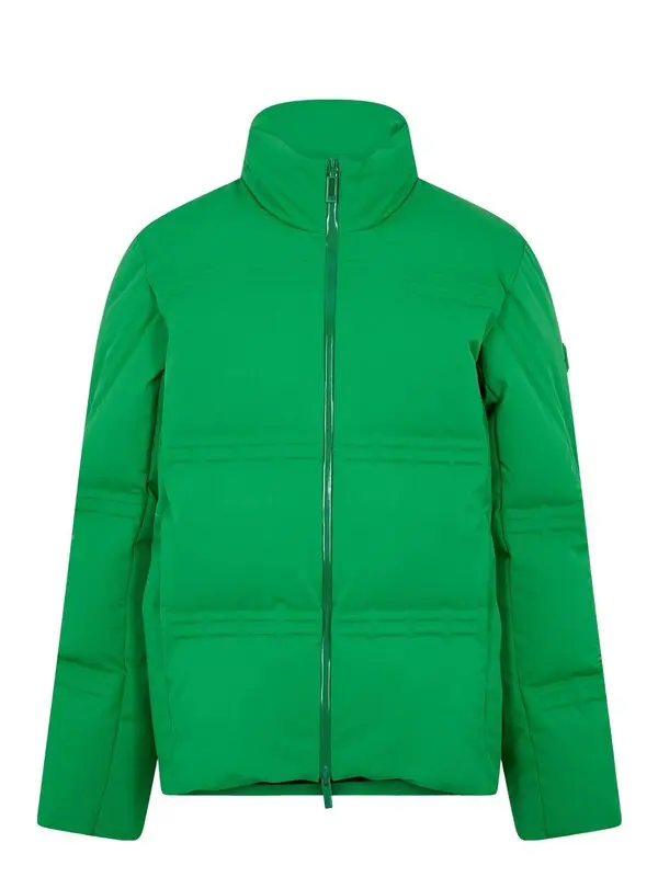 Moncler Quilted Down Jacket With Stand Collar - Green