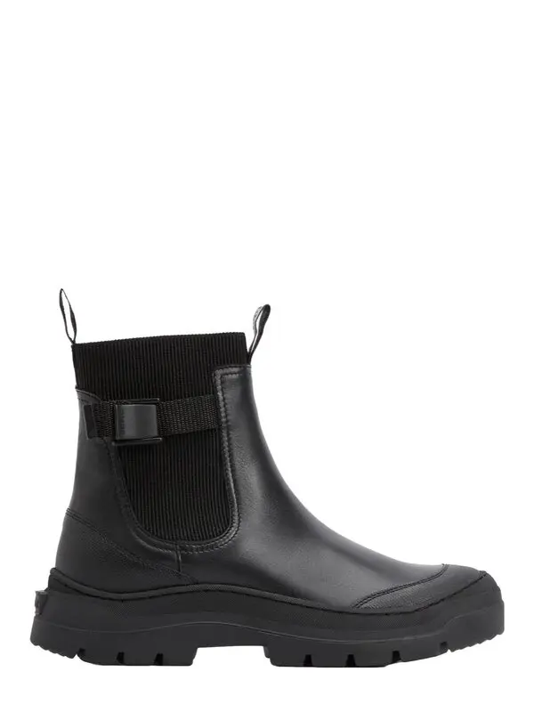 Barbour Chelsea Ankle Boots With Buckle Detailing - Black