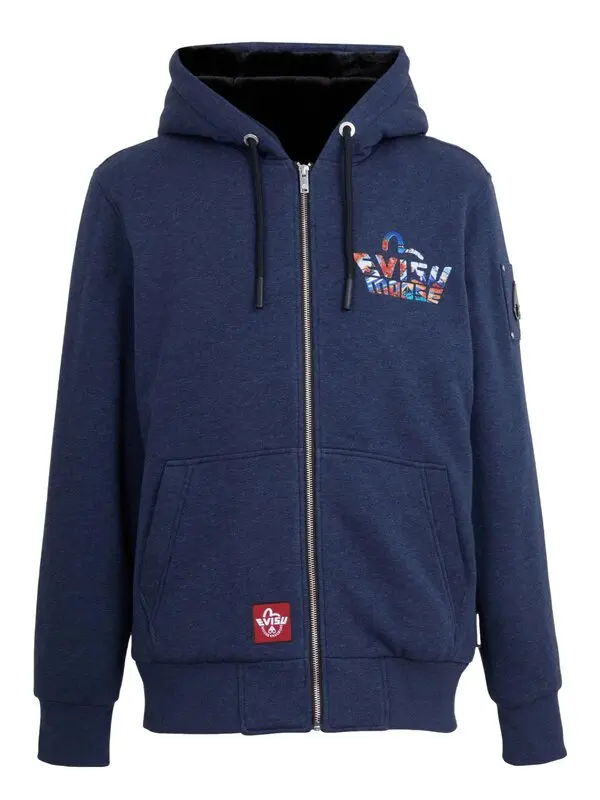 Moose Knuckles Classic Printed Zip-up Hoodie - Blue
