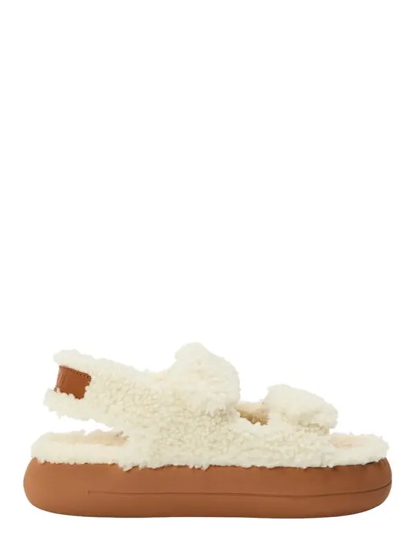 Moon Boot Wool Logo Sandals - Brown