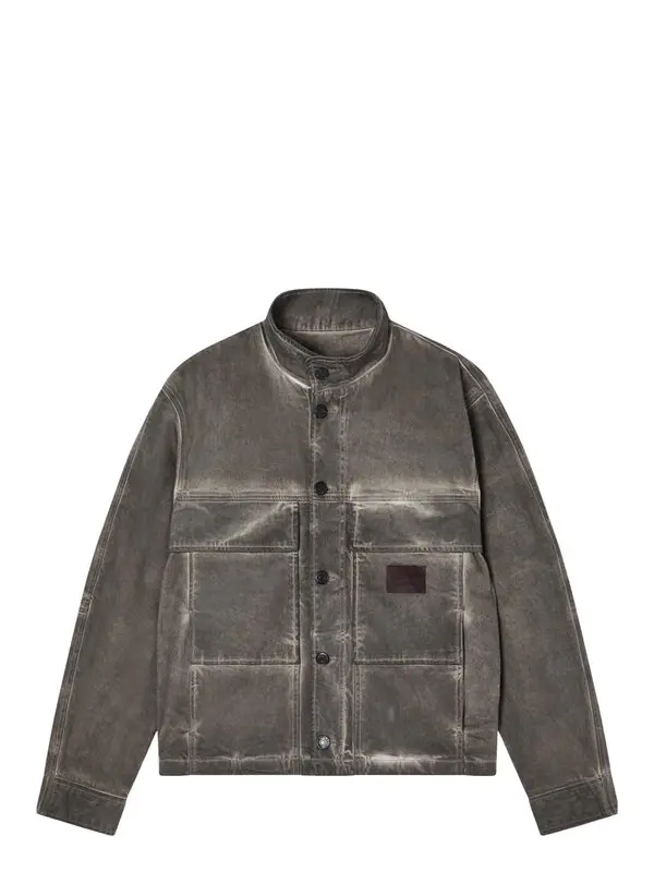 Emporio Armani Stand Collar Workwear Jacket - Black