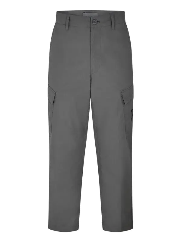 Stone Island Cargo Pants With Logo Detail - Black