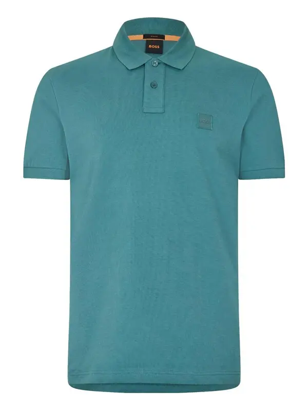 Hugo Boss Logo Short-sleeve Polo Shirt - Blue