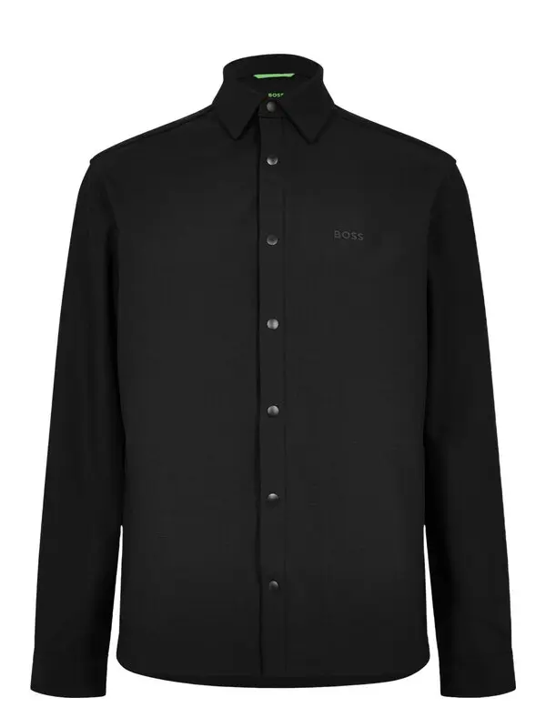Hugo Boss Point-collar Long-sleeve Shirt - Black