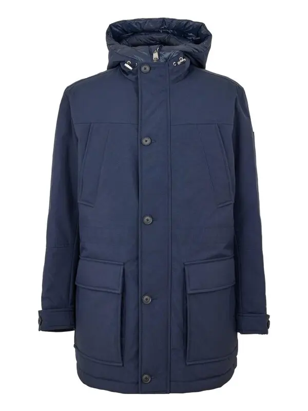 Hugo Boss Hooded Long Sleeve Jacket - Blue