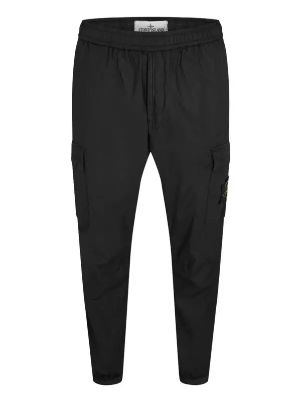 Stone Island Logo Cargo Track Pants - Black