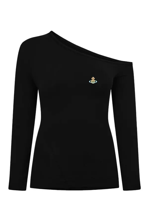 VIVIENNE WESTWOOD Long Sleeve One-shoulder T-shirt - Black