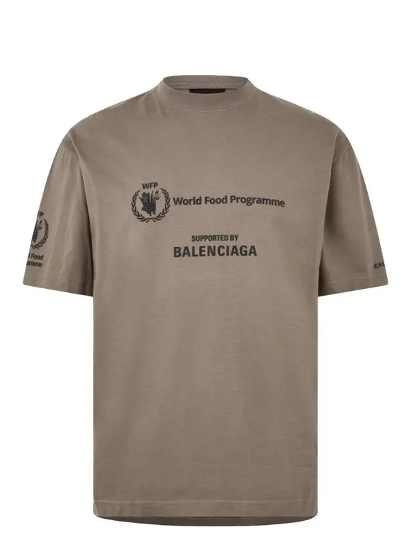 Balenciaga Regular Fit T-shirt - Gray