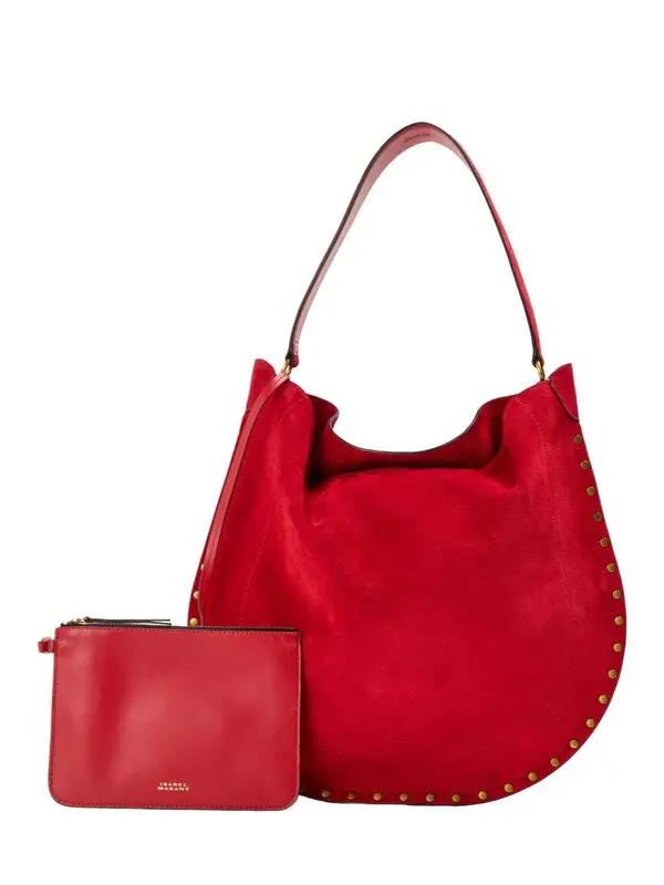 Isabel Marant Étoile Suede Tote Bag With Rivet Details - Red