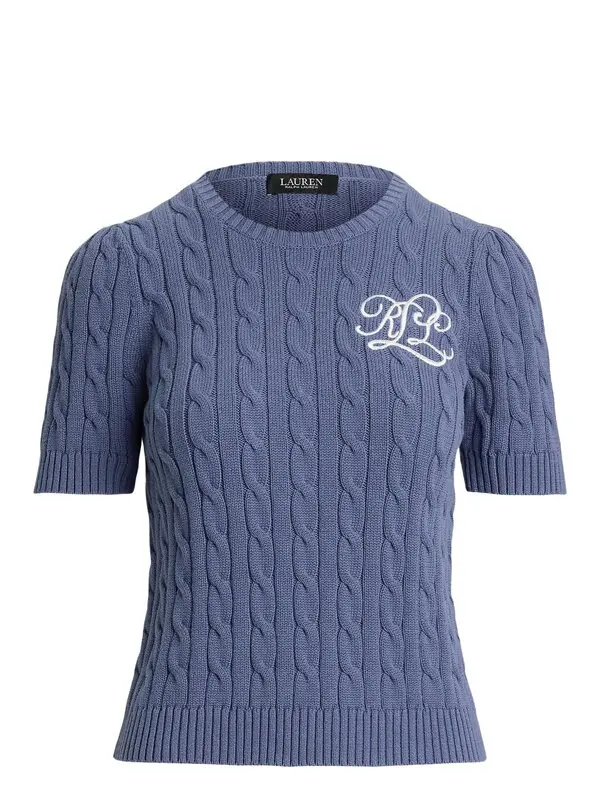 Ralph Lauren Short-sleeve Knit Sweater With Crew Neck - Capri Blue