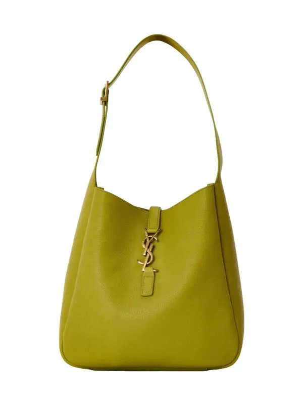 Saint Laurent Leather Underarm Bag - Green