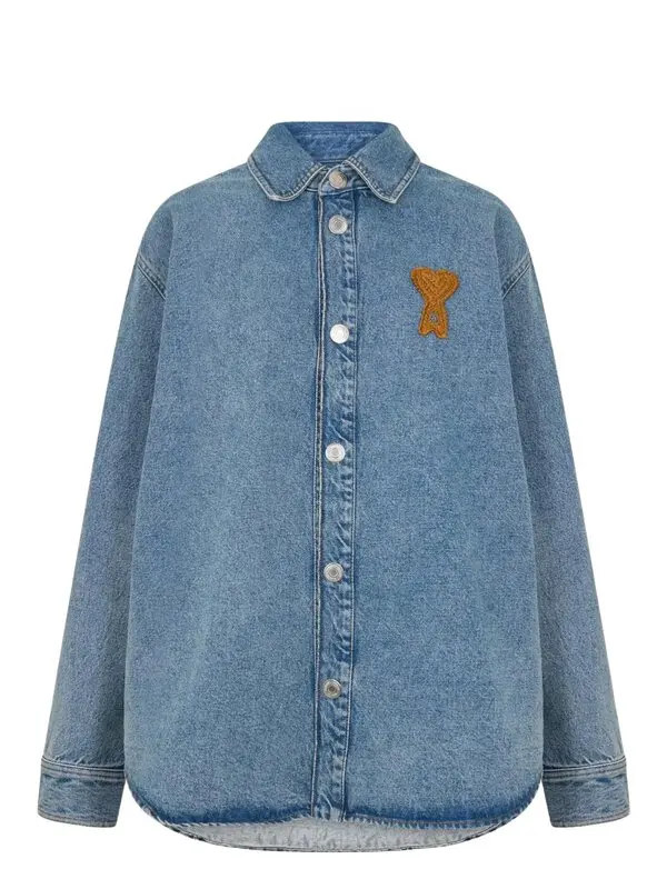 AMI Paris Denim Overshirt - Blue