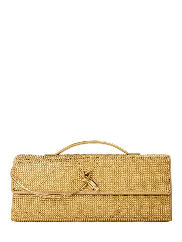 Bottega Veneta Embellished Clutch Bag - Nude