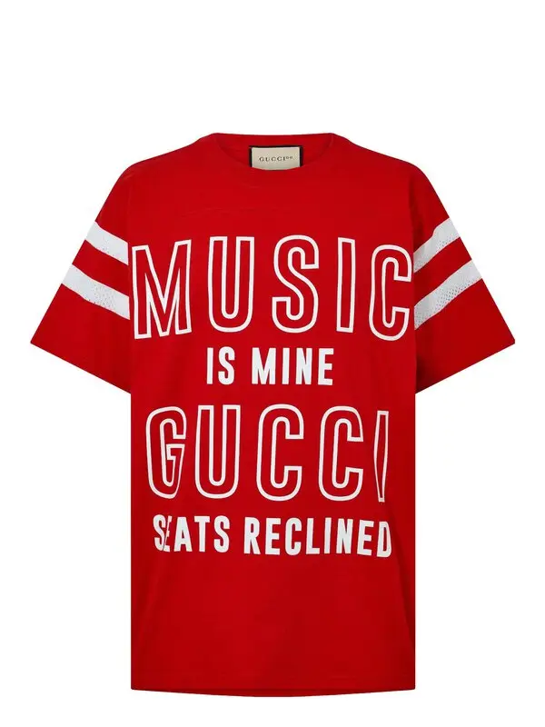 Gucci Solid Color Regular Fit T-shirt - Red