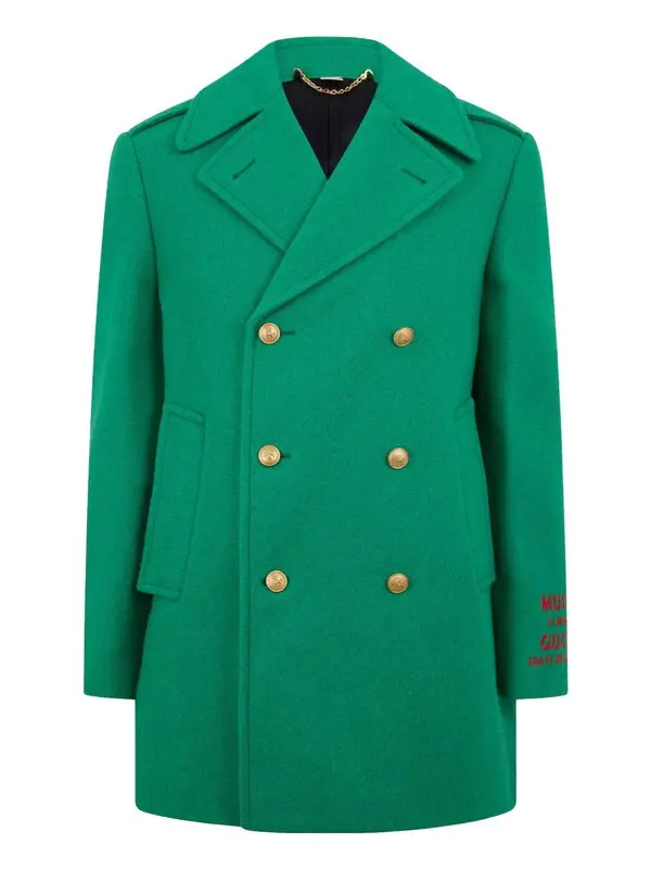 Gucci Double Breasted Technical Softshell Jacket - Green