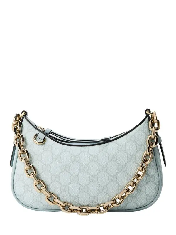 Gucci Emblem Shoulder Bag With Chain Strap - Multicolor