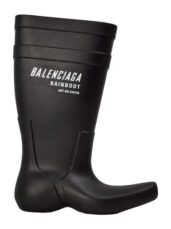 Balenciaga Over The Knee Rainboots - Black