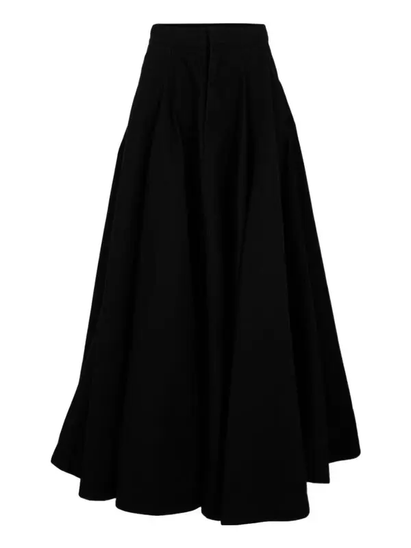 Balenciaga Pleated Maxi Skirt - Black