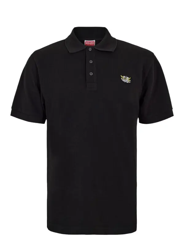 Kenzo Wild Tiger Short Sleeve Polo Shirt - Black