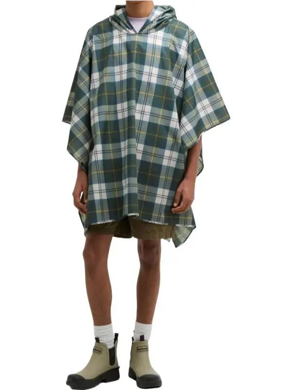 Barbour Tartan Hooded Poncho - Multicolor