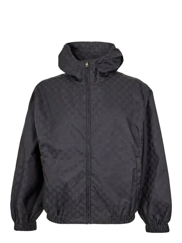 Gucci Hooded Windbreaker - Black