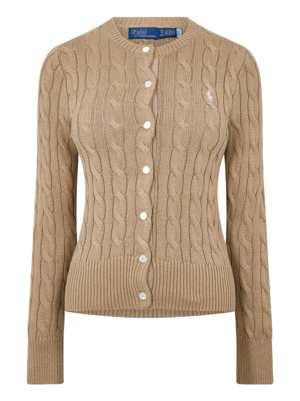 Polo Ralph Lauren Cable Knit Cardigan - Nude