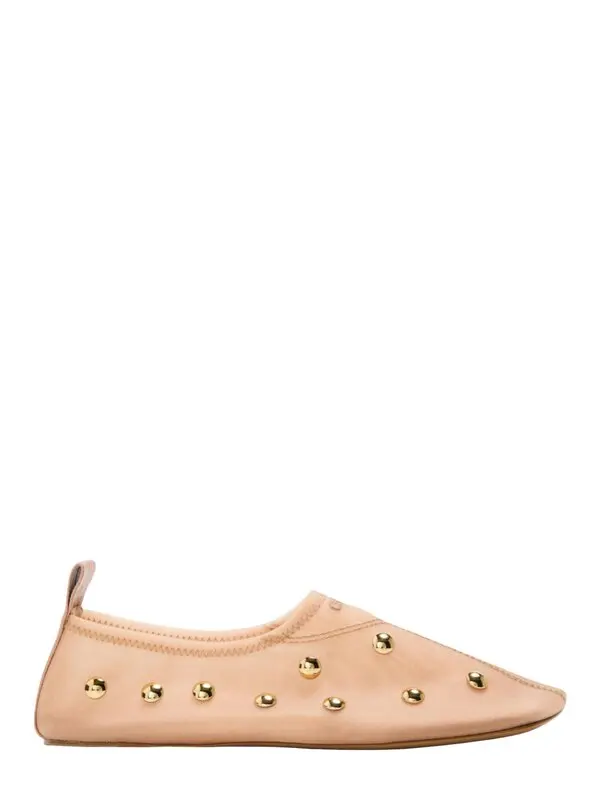 Chloé Studded Ballet Flats - Nude