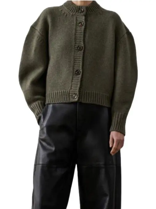 Soeur Button-down Long-sleeved Sweater - Black