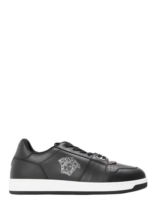 Versace Logo Low-top Sneakers - Black